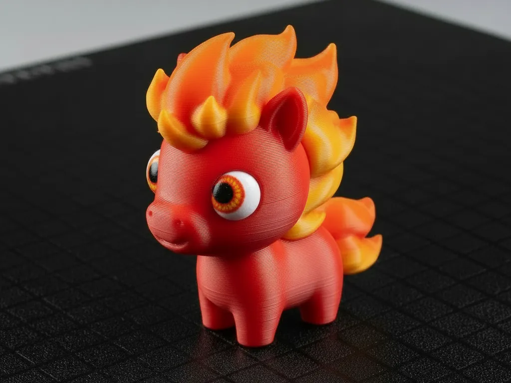 Cute Fire Horse - Free 3D Print Model - MakerWorld