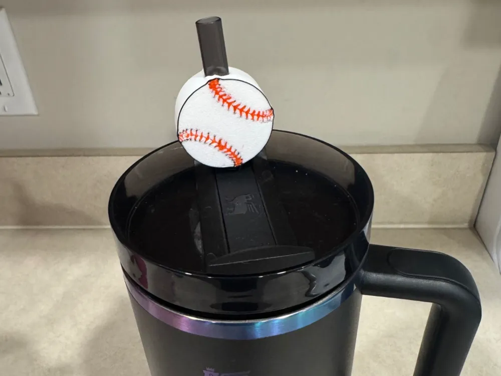 Baseball Stanley Cup Straw Topper by Carman3DMakerWorld: Download Free ...