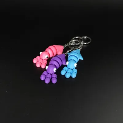 Flexi Cute Squid Keychain - Free 3D Print Model - MakerWorld