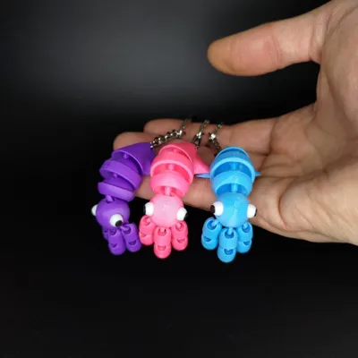 Flexi Cute Squid Keychain by ilya91 MakerWorld: Download Free 3D Models