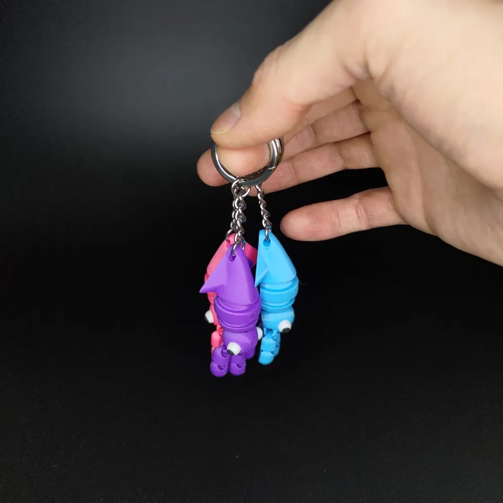 Flexi Cute Squid Keychain by ilya91 MakerWorld: Download Free 3D Models