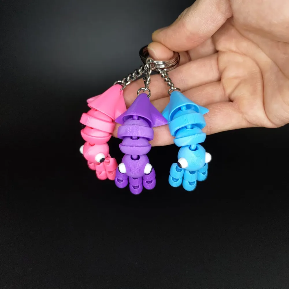 Flexi Cute Squid Keychain by ilya91 MakerWorld: Download Free 3D Models
