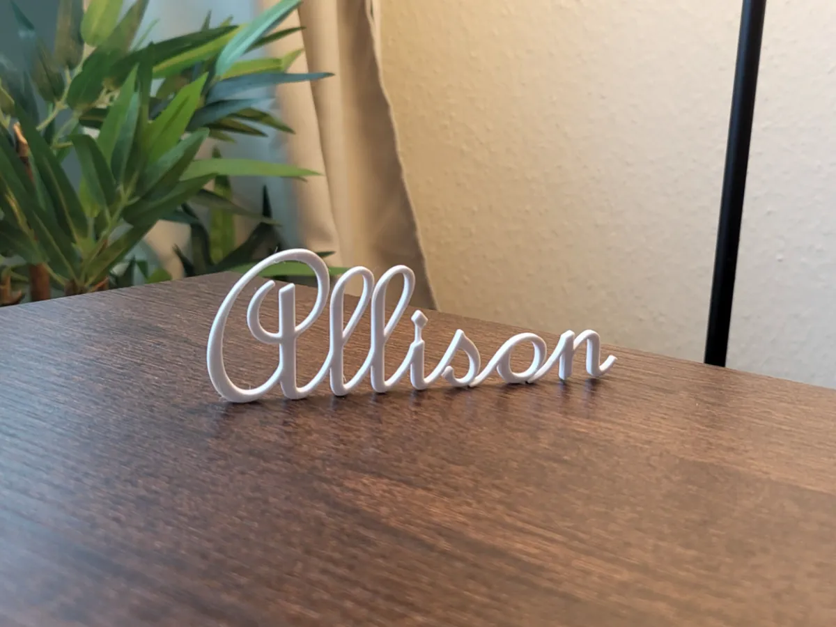 3D Printable Name Display (Allison) by G_Kostas MakerWorld: Download ...