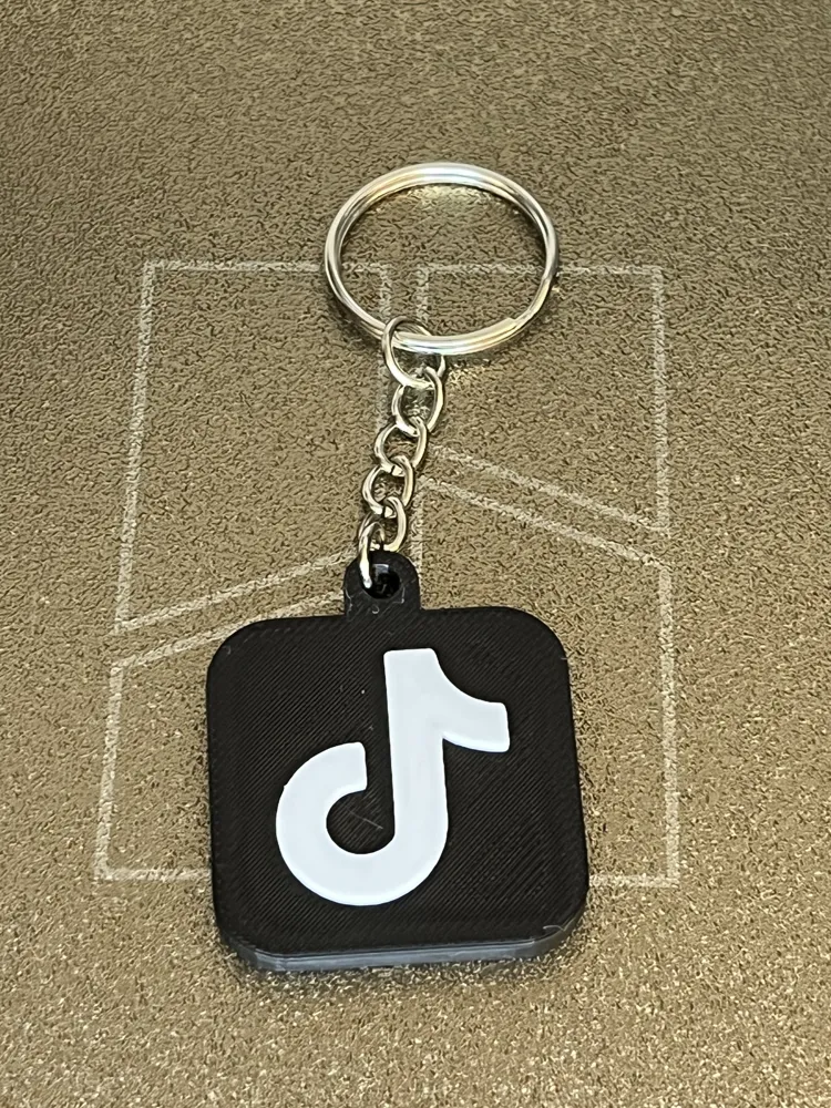 Tiktok Keychain with NFC Tag - Free 3D Print Model - MakerWorld