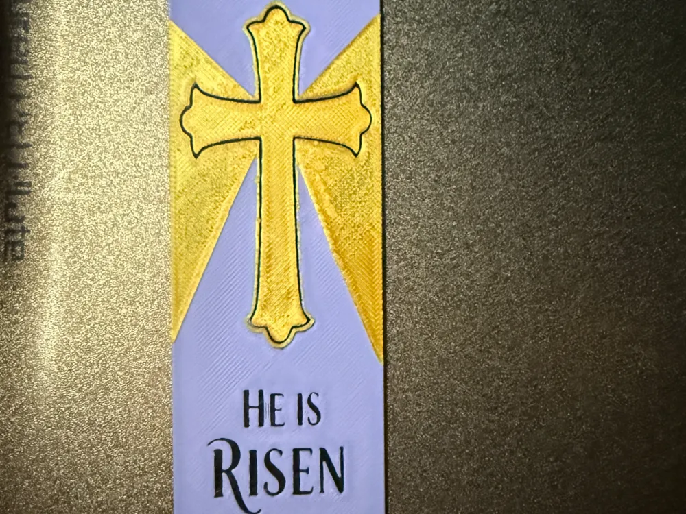 Easter He is Risen Cross Bookmark Hueforge by Viola's HueForge ...