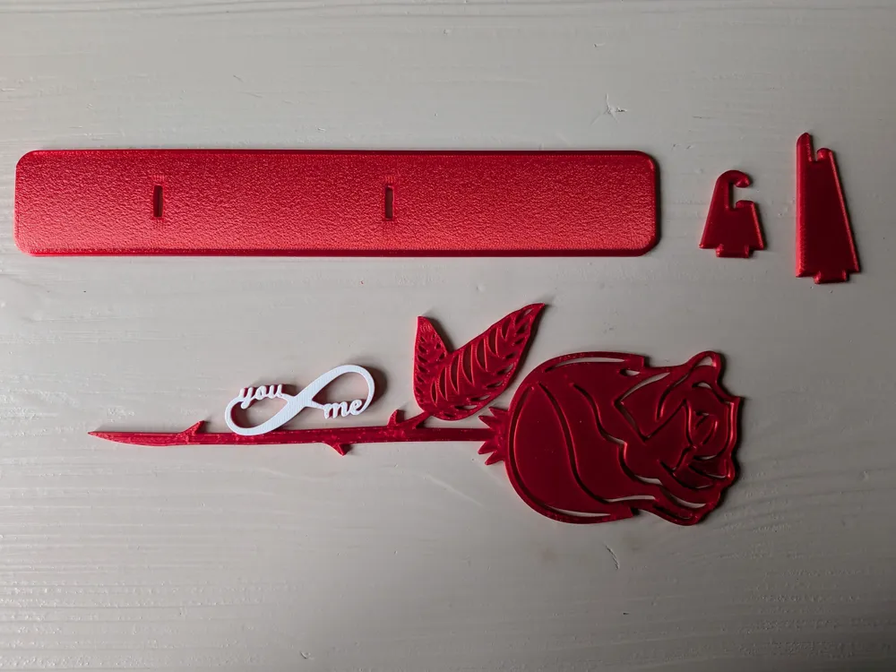 Valentine Love Rose - Free 3D Print Model - MakerWorld