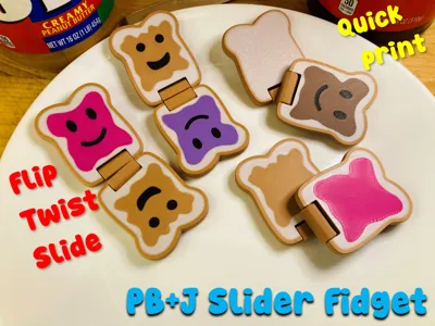 Sammie the PB+J Fidget Slider, Peanut Butter Jelly by SpacedOut ...