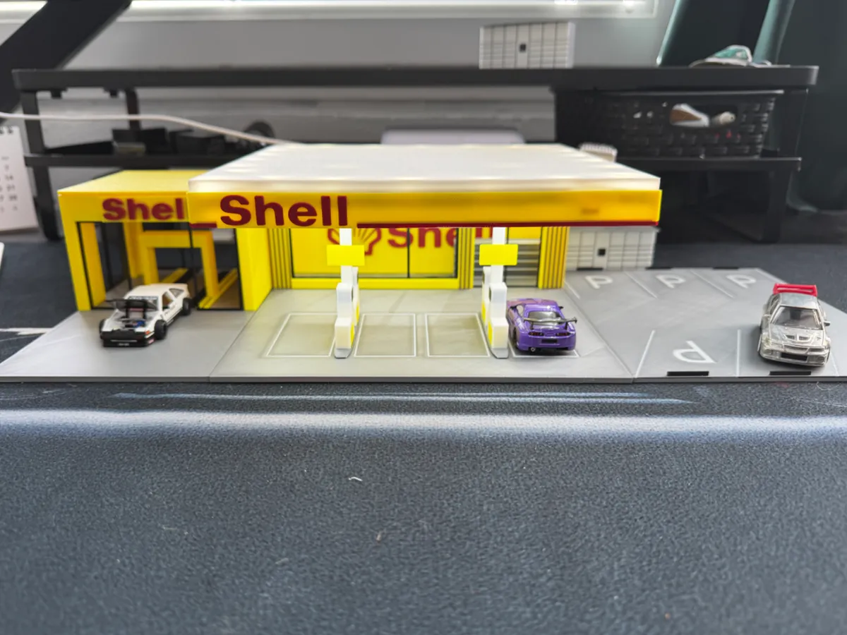Station-service Shell pour voitures à l'échelle 1:64 (Hotwheels ...