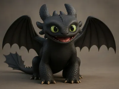 toothless dragon 3d print model download - MakerWorld