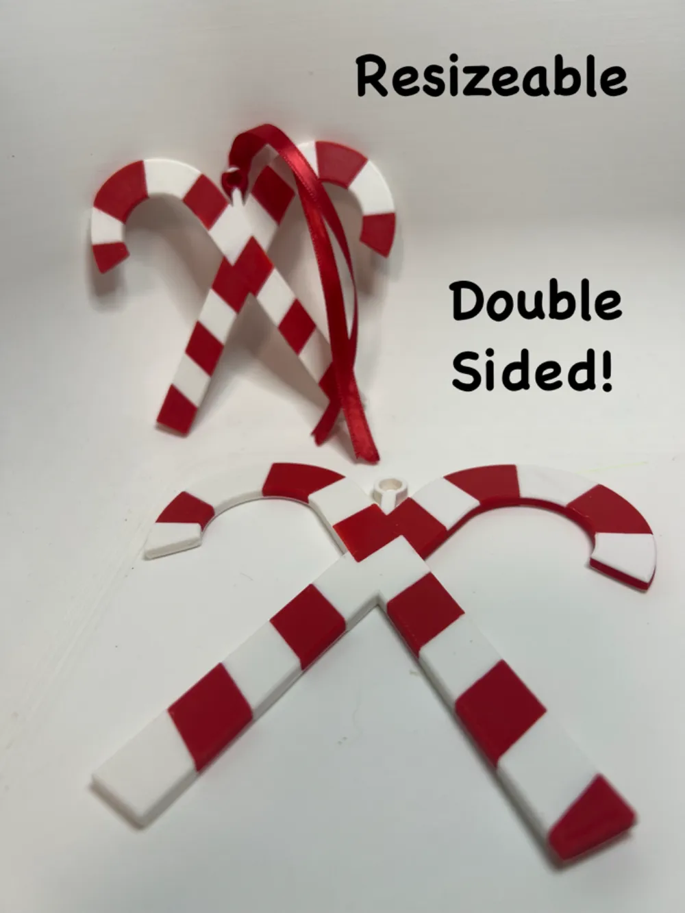 Doubled Sided Candy Cane Tree Ornament by PennyD - MakerWorld