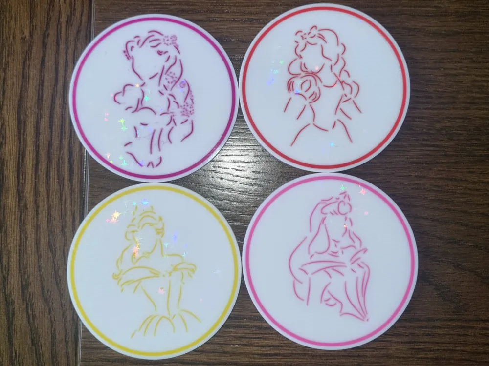 Disney Princess Coasters by ChrisRook - MakerWorld