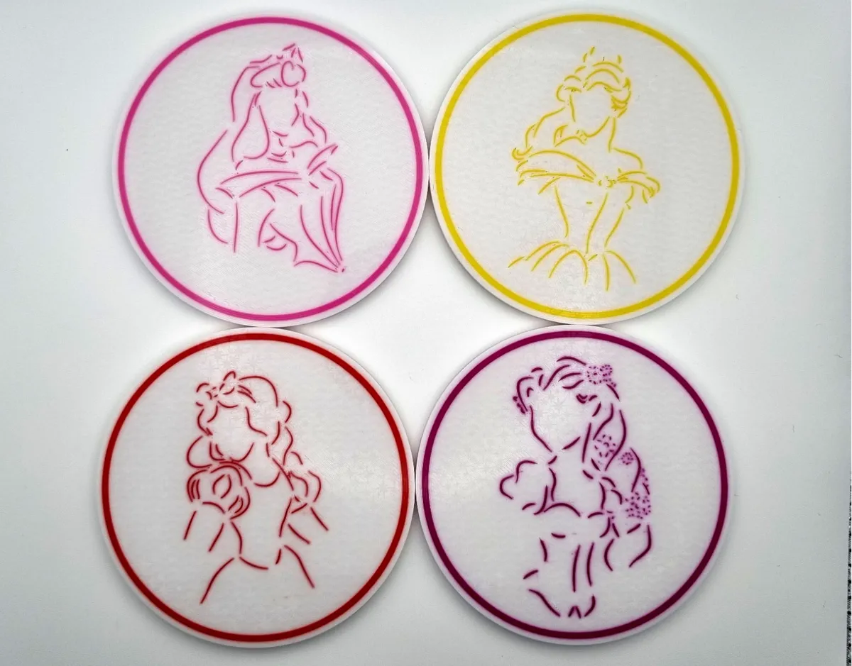 Disney Princess Coasters by ChrisRook MakerWorld: Download Free 3D Models