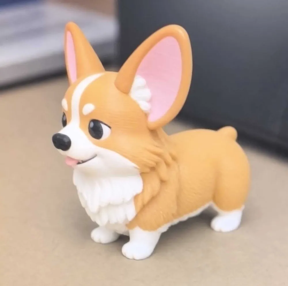 Corgi Chibi Cute Figurine Puppy Dog AMS - Free 3D Print Model - MakerWorld