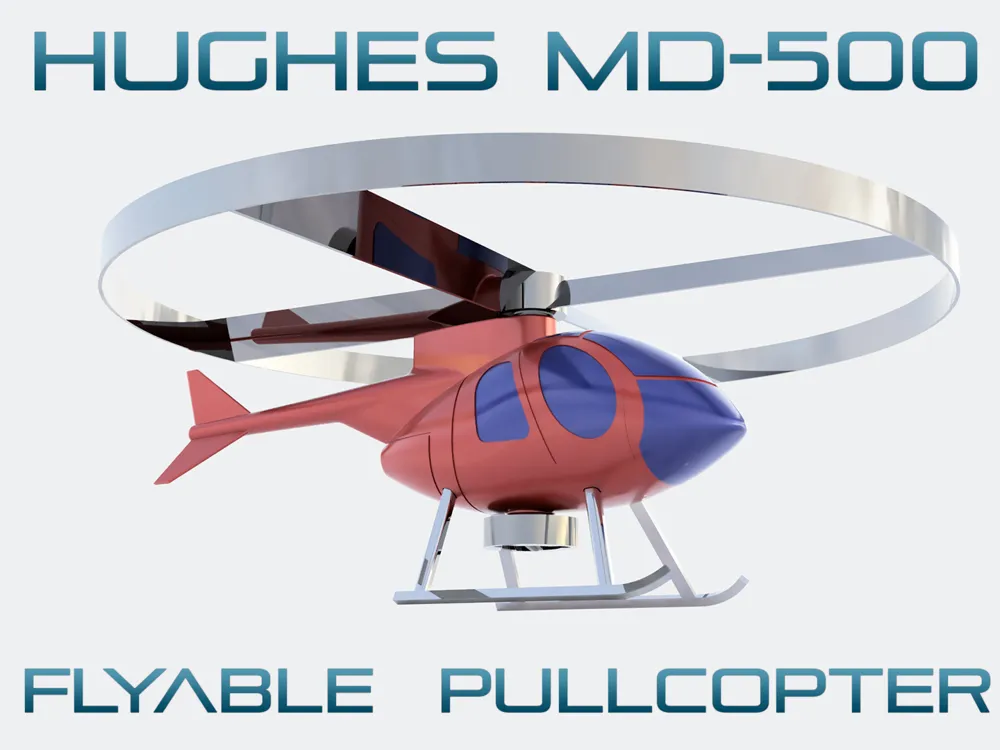 MD-500 (летающий вертолет) — бесплатная модель для 3D-печати — MakerWorld