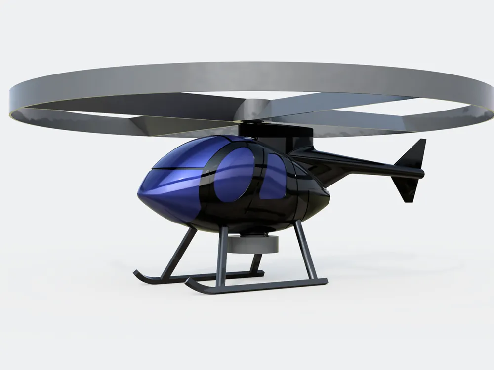 MD-500 (летающий вертолет) — бесплатная модель для 3D-печати — MakerWorld