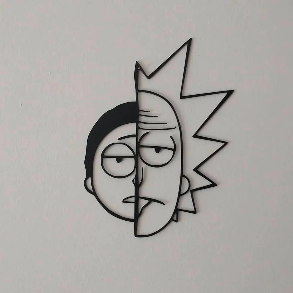 Rick & Morty - Half Face by Rockman - MakerWorld