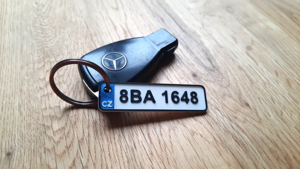 Keychain EU licence plate - Customizable by Kocyns - MakerWorld