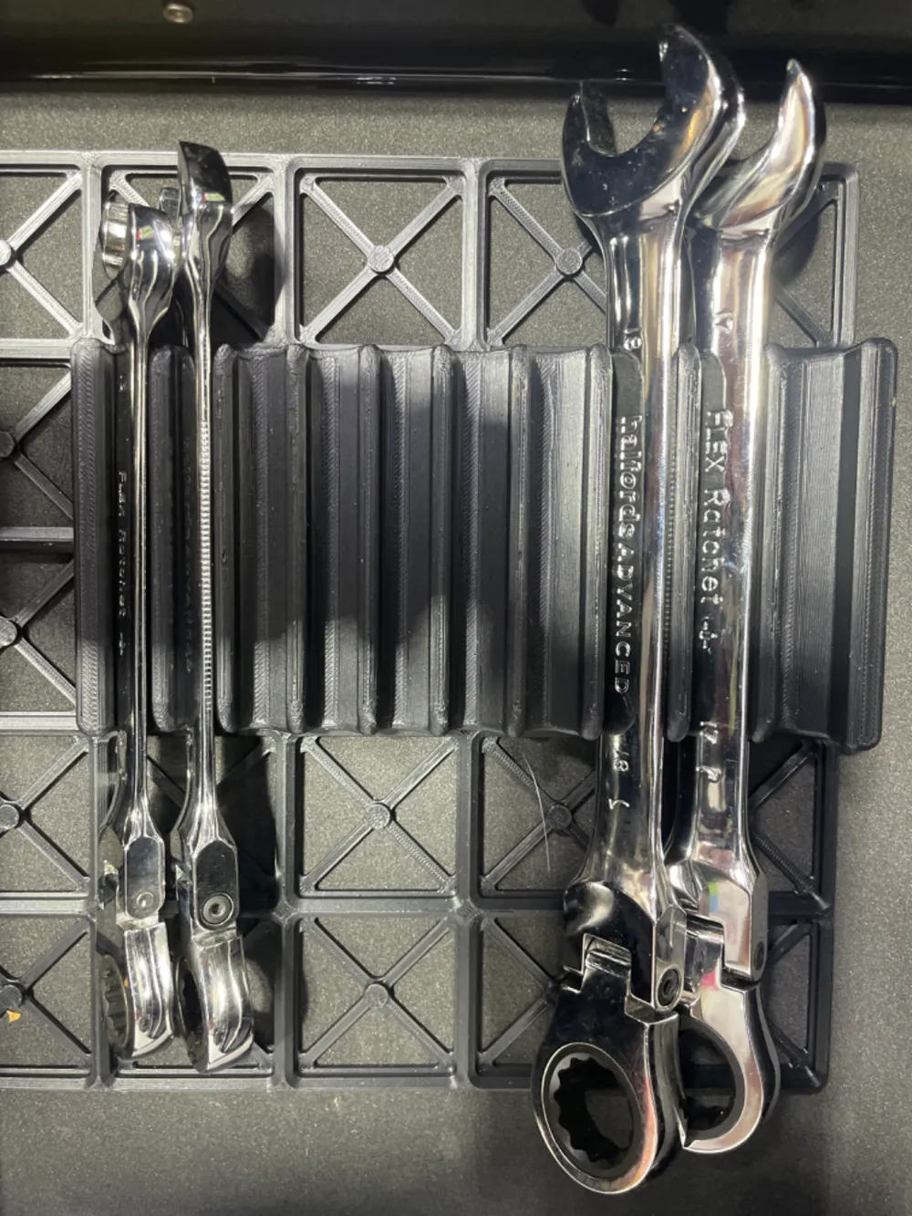 Wrench holder gridfinity with pin Remixed by Demig MakerWorld: Download Free 3D Models