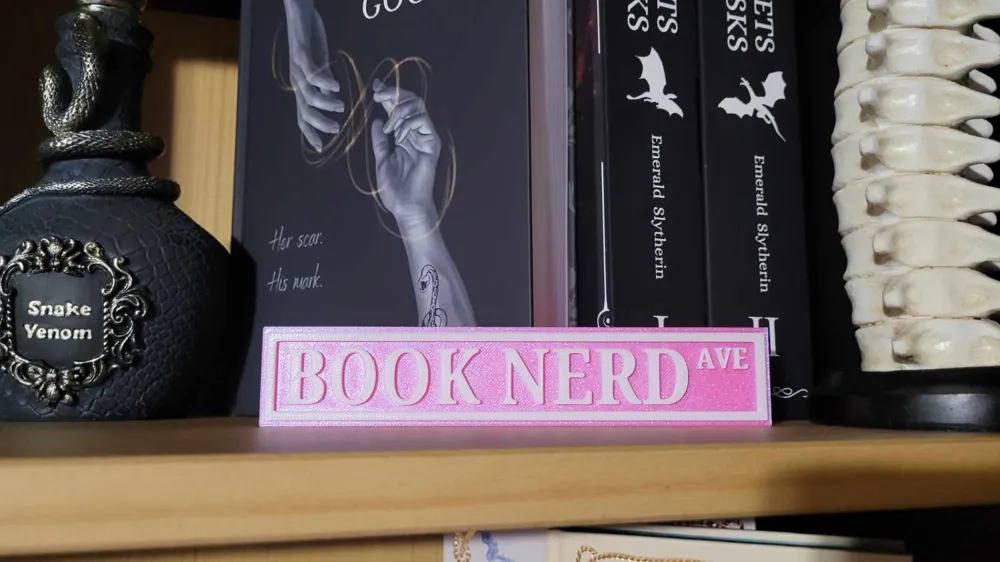 Bookshelf Sign - BOOK NERD (Multi. Options) by TheForbiddenNerd ...