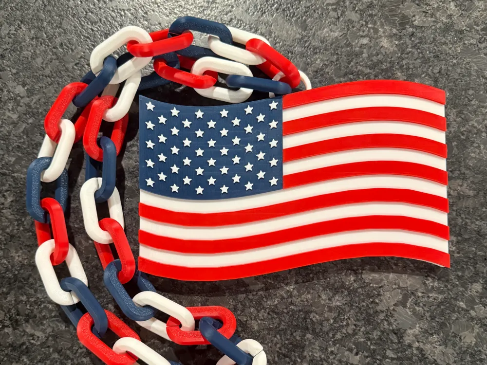 US Flag Turnover Chain by HYP3D Turnover Chains MakerWorld: Download ...
