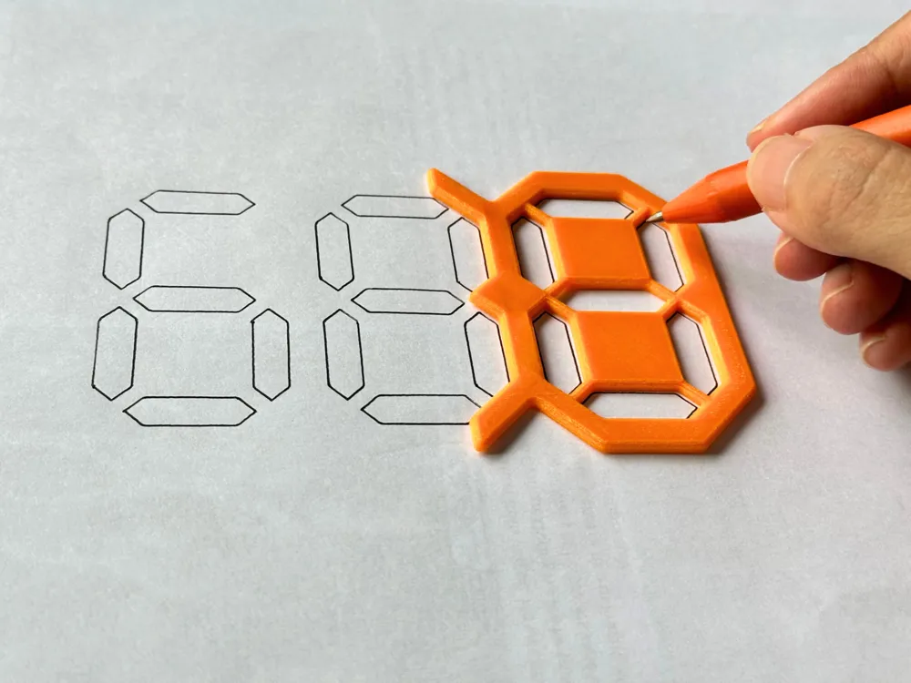 Seven-Segment Alphanumeric Lettering Guide - Free 3D Print Model ...
