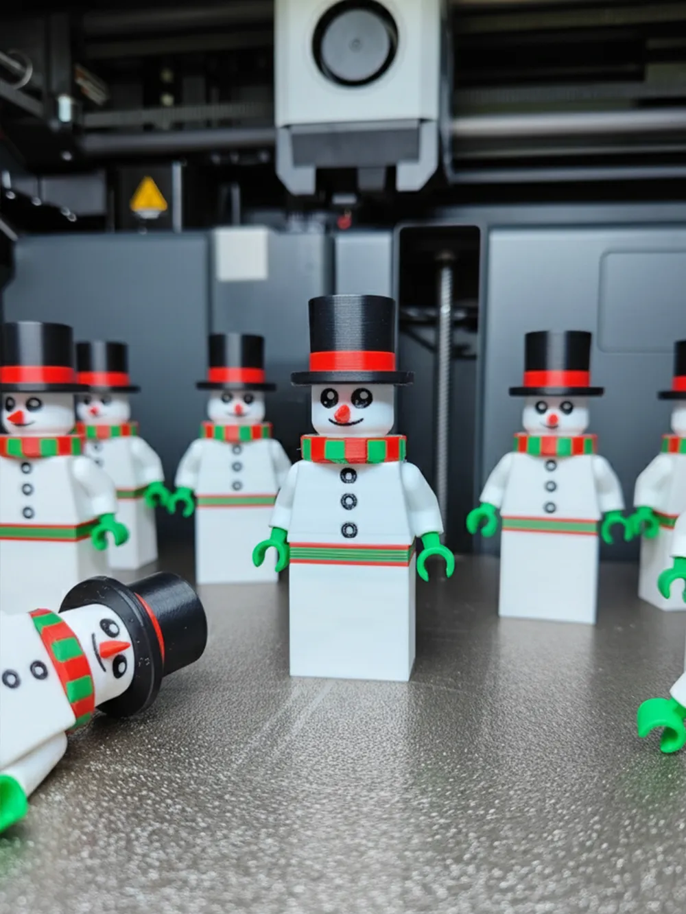Brick Snowman Figurine + Ornament by 3DMakerSpace MakerWorld: Download ...