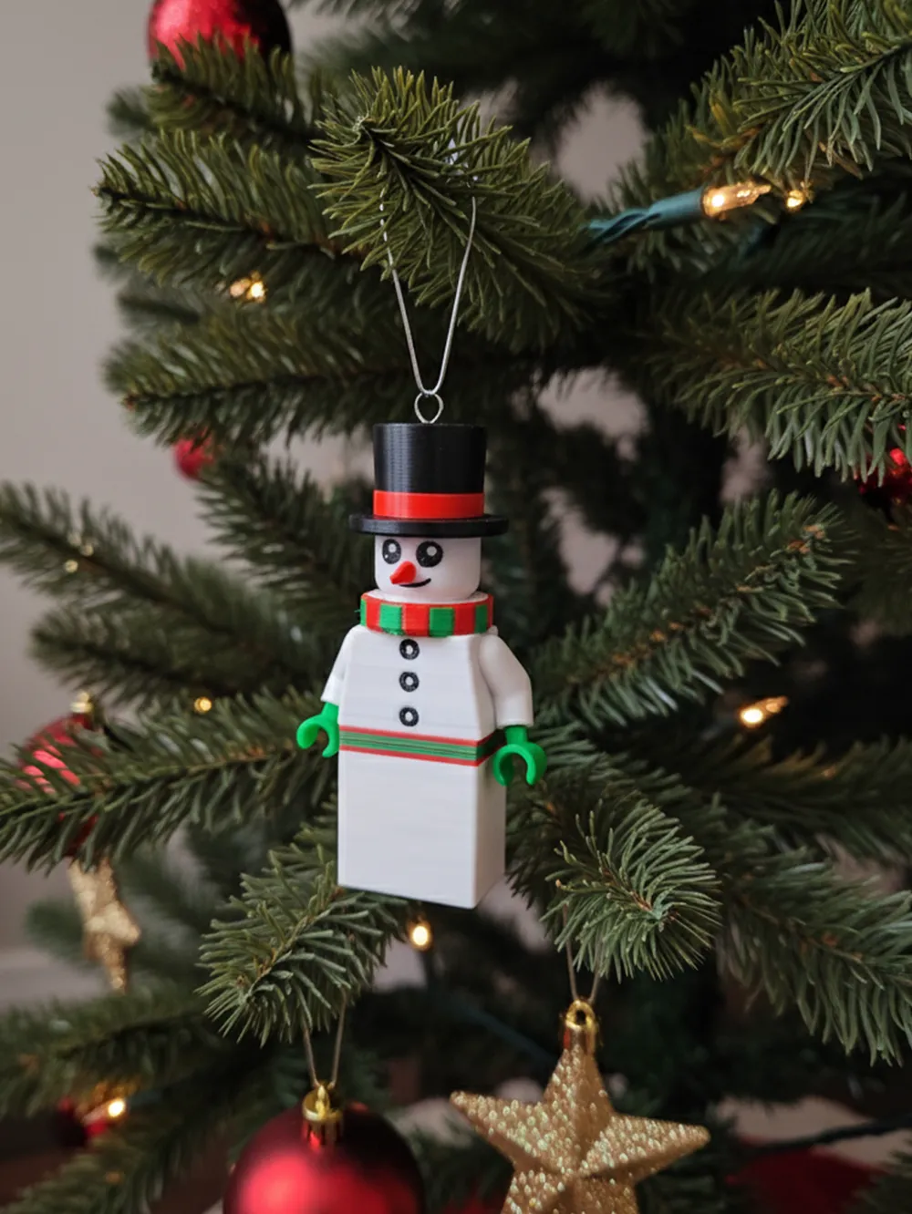 Brick Snowman Figurine + Ornament by 3DMakerSpace MakerWorld: Download ...