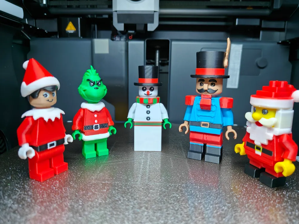 Brick Snowman Figurine + Ornament by 3DMakerSpace MakerWorld: Download ...