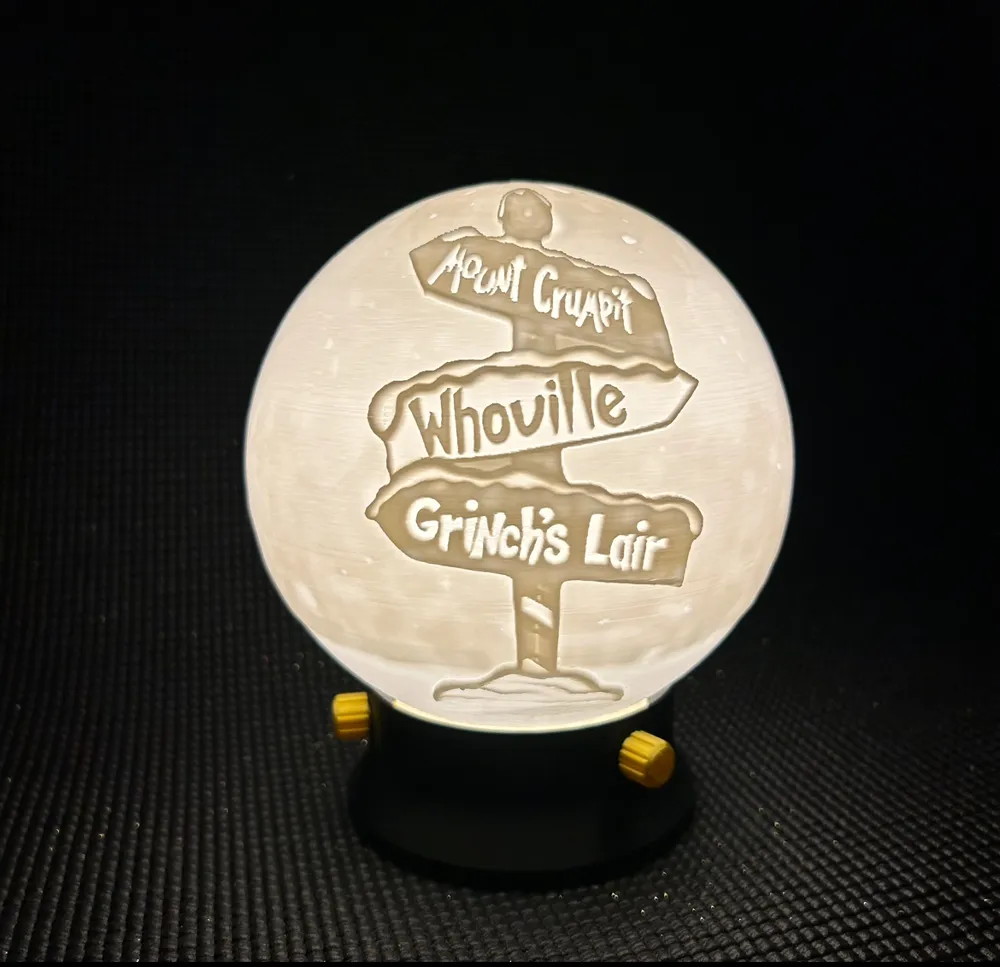 Whoville Light up Christmas Globe by kenprint - MakerWorld