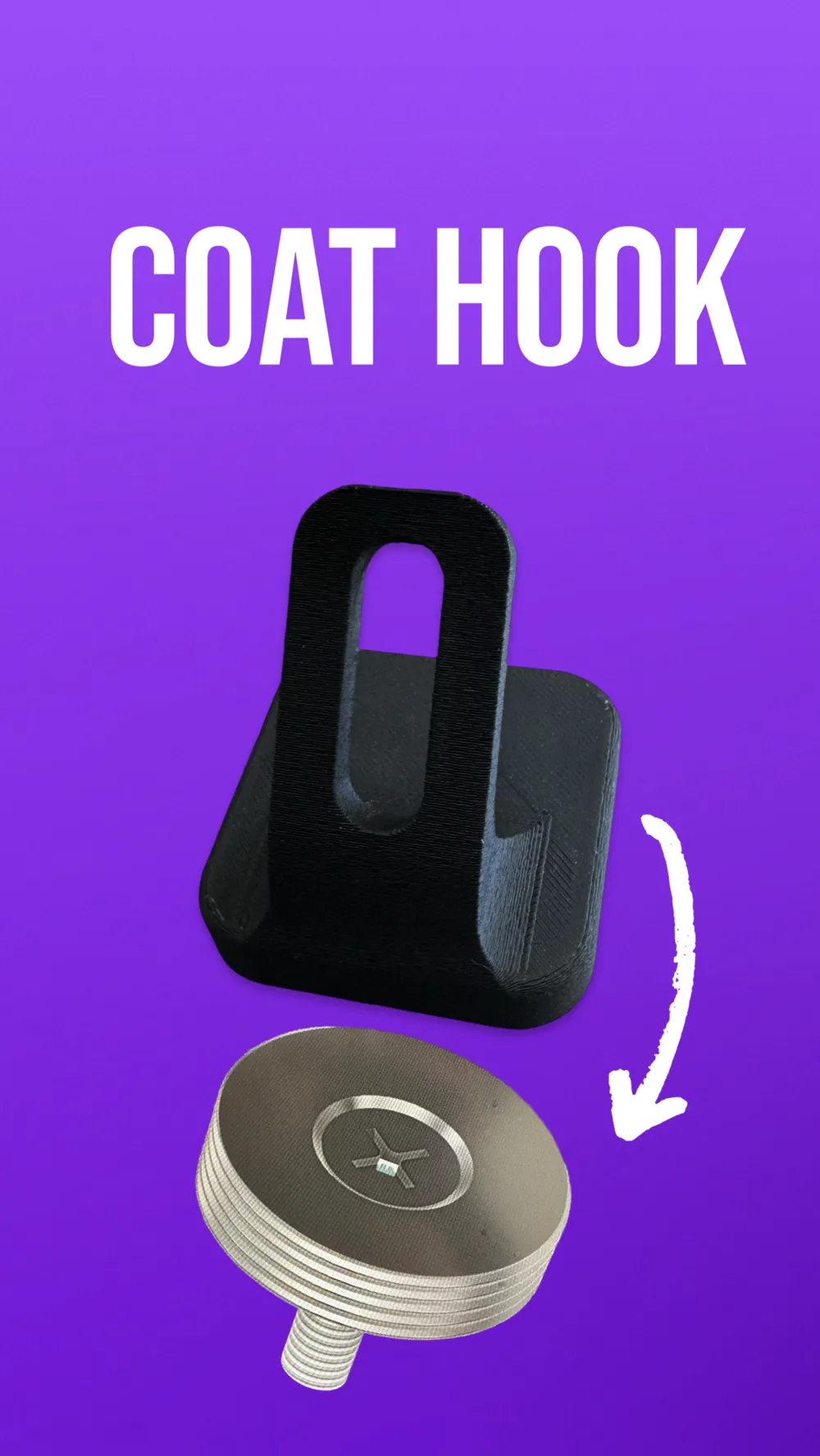 Modern Wall Hook with Hidden Mounting System by Cipriani 3Design ...