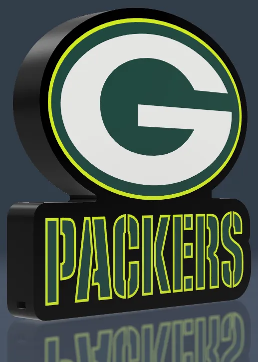 Green Bay Packers LED Sign (Light Box) by NES 3D - MakerWorld