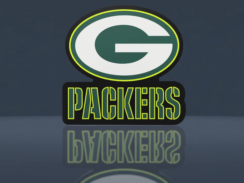Green Bay Packers LED Sign (Light Box) by NES 3D MakerWorld: Download ...