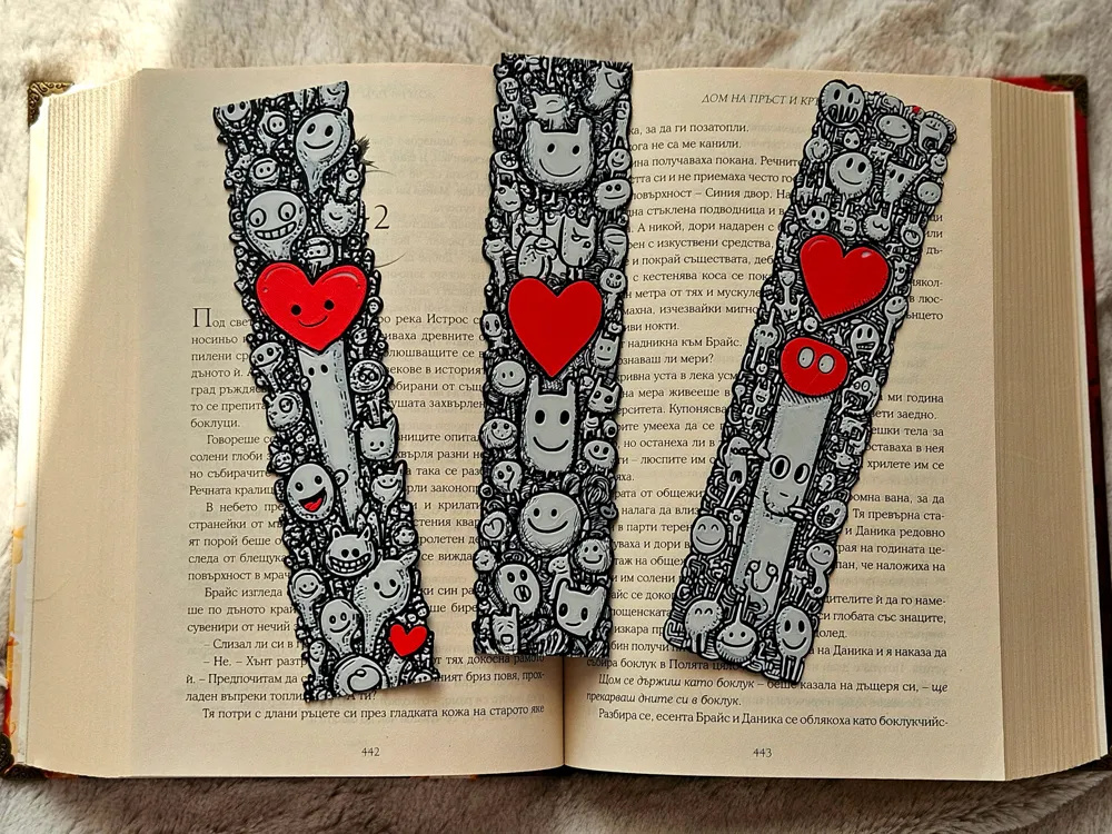 Love Doodles - Bookmarks Set - Free 3D Print Model - MakerWorld