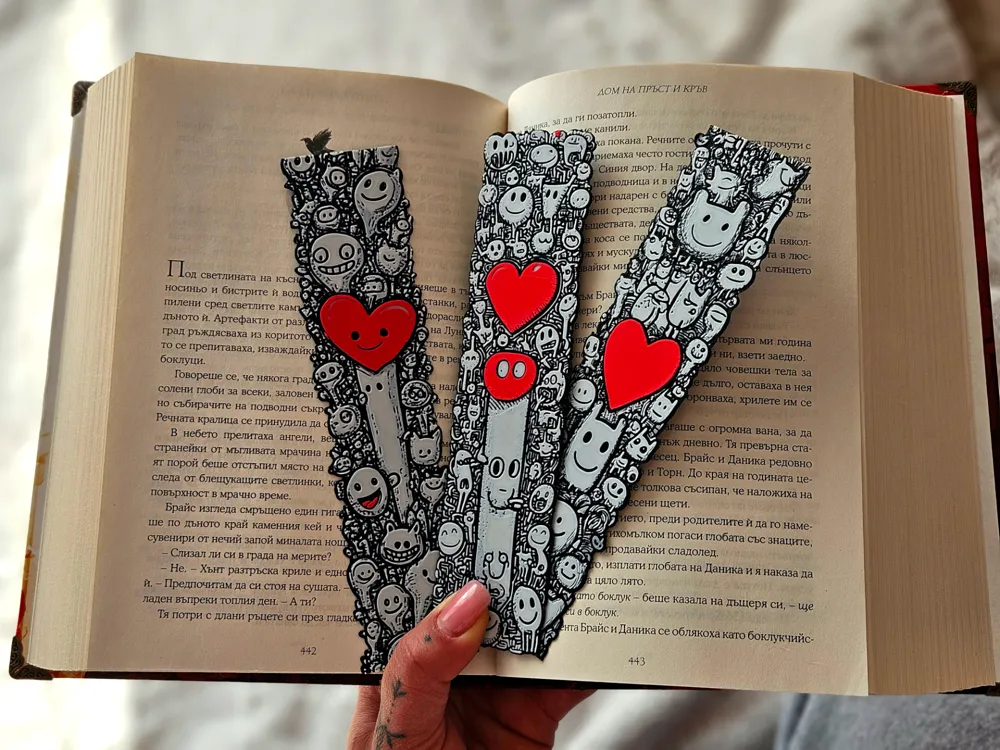 Love Doodles - Bookmarks Set - Free 3D Print Model - MakerWorld