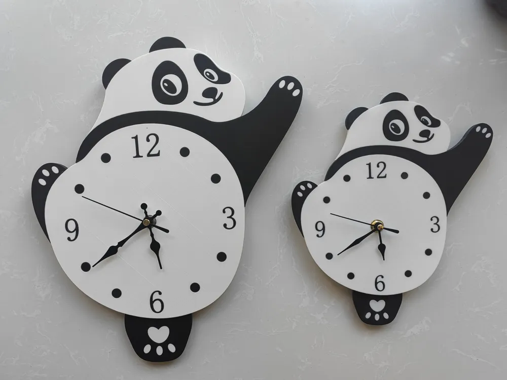 Panda clock with walking numbers - Raccoon clock by user_1909987077 ...