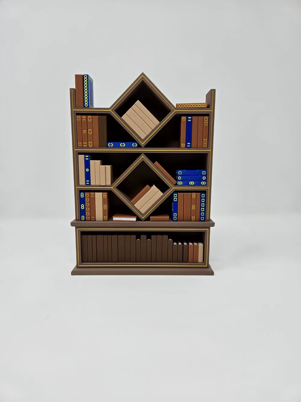 Miniature Diamond Decorative Bookcase by WhispersofLiterati - MakerWorld