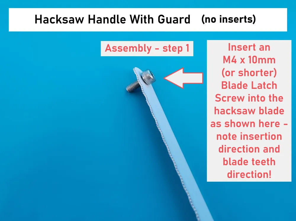 Hacksaw Handle With Guard (no inserts) - Free 3D Print Model - MakerWorld
