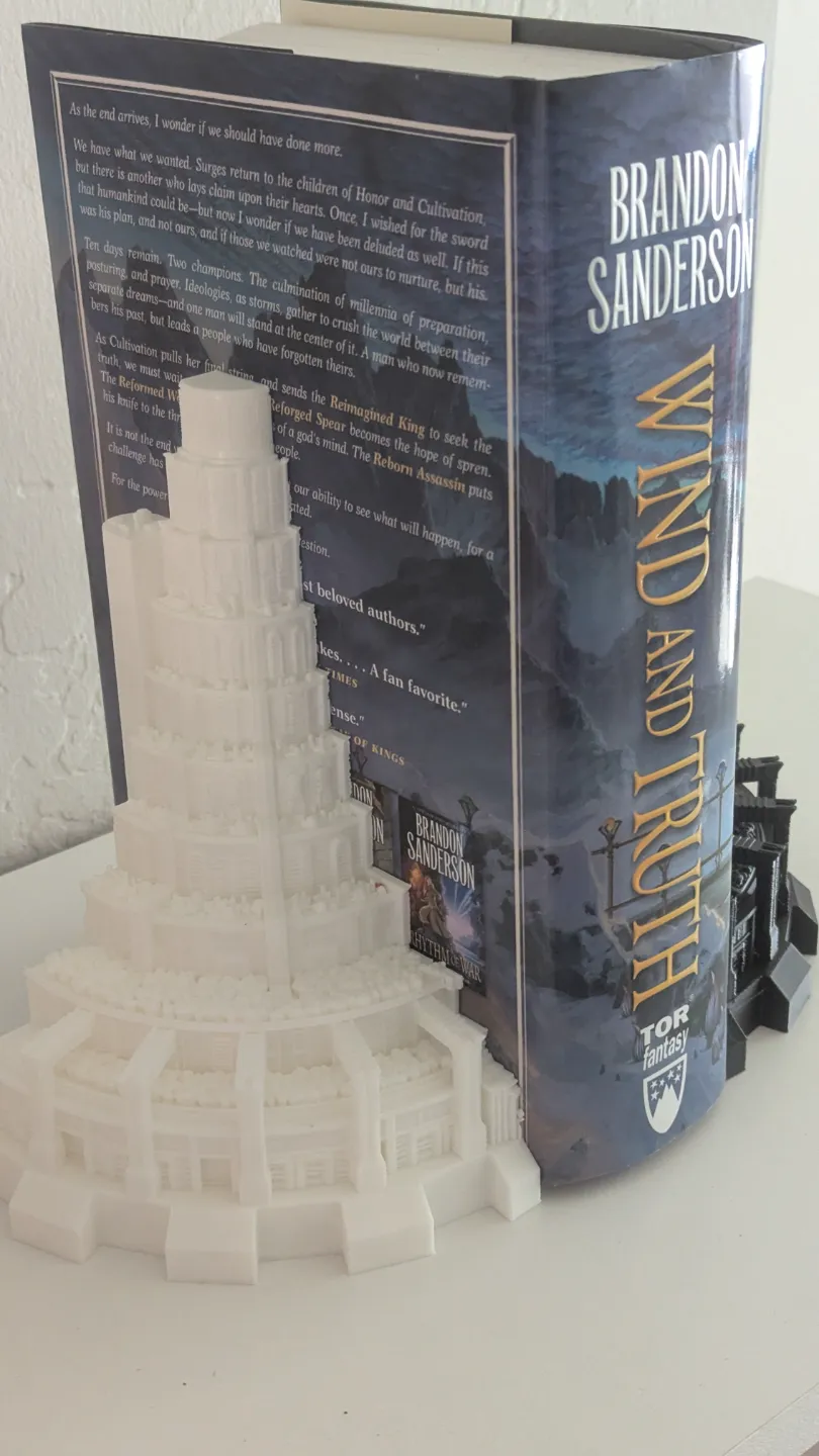 Stormlight Archive Bookends - Urithiru - Free 3D Print Model - MakerWorld