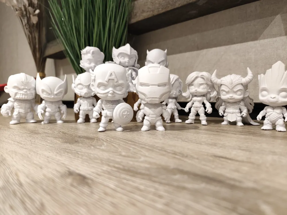 Conjunto Chibi Marvel - Modelo gratuito para impressão 3D - MakerWorld