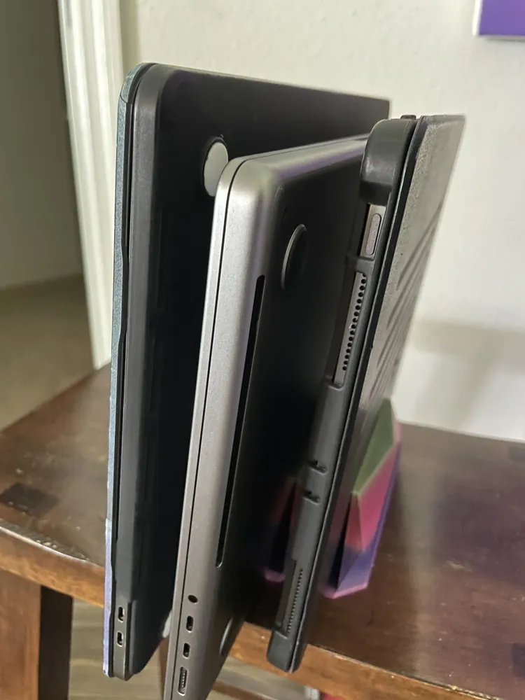 Vertical Laptop Stand TRIO - iPad/ Tablet/ Macbook - Free 3D Print ...