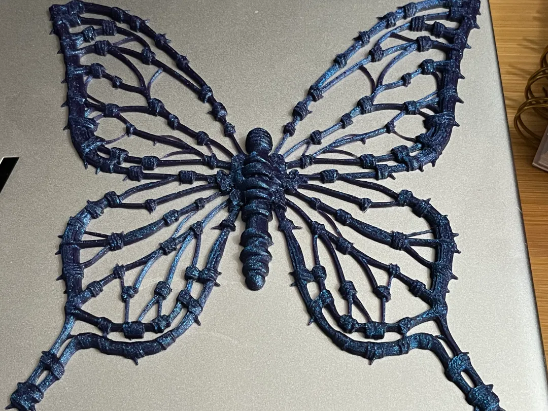 Barbed-Wire Butterfly Wall Art - Free 3D Print Model - MakerWorld