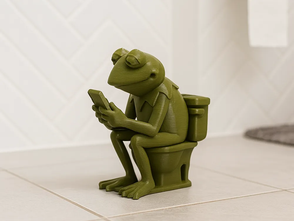 Chill Frog on the Throne Toilet by 3D Dekoration MakerWorld: Download ...