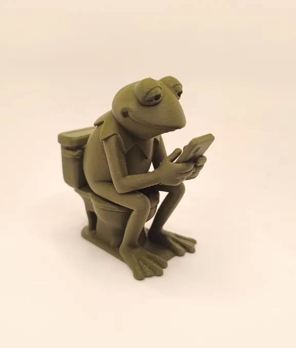 Chill Frog on the Throne Toilet by 3D Dekoration MakerWorld: Download ...