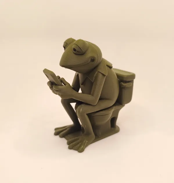 Chill Frog on the Throne Toilet by 3D Dekoration MakerWorld: Download ...