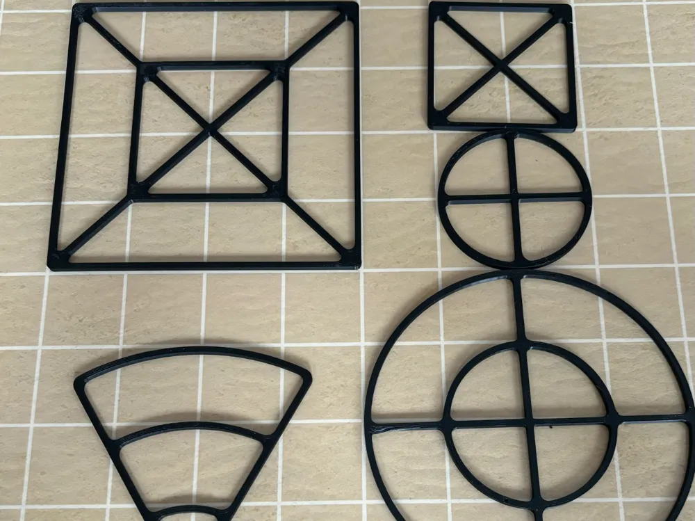 Simple Dnd spell range templates 1inch grid by thermonuclear - MakerWorld