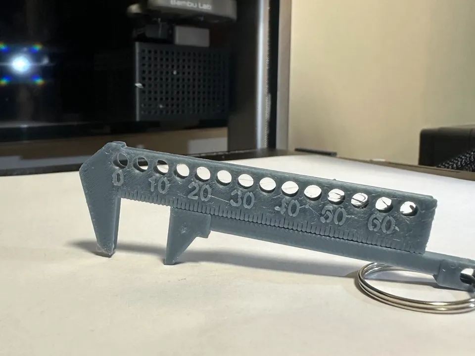 Print In Place Caliper Keyring |+ Ruler & Circles by HovavRoee - MakerWorld
