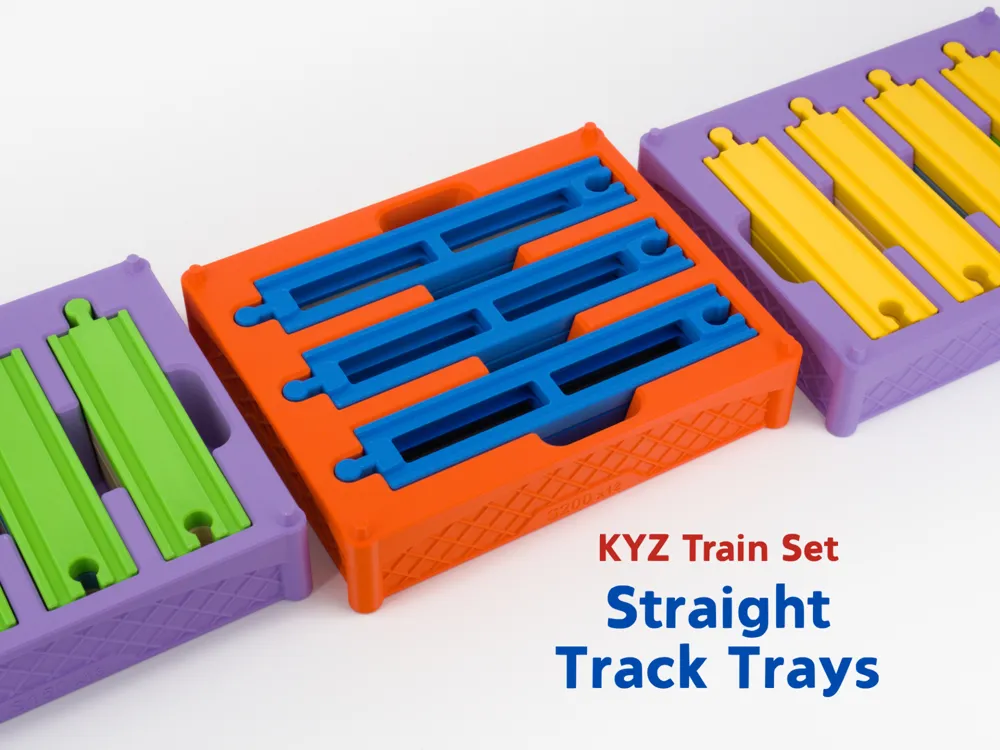 Straight Track Storage Trays - KYZ Train Set - Free 3D Print Model ...