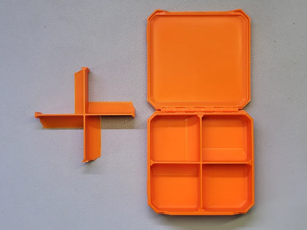 Clamshell Parts Box Quad Divider insert by hargo - MakerWorld