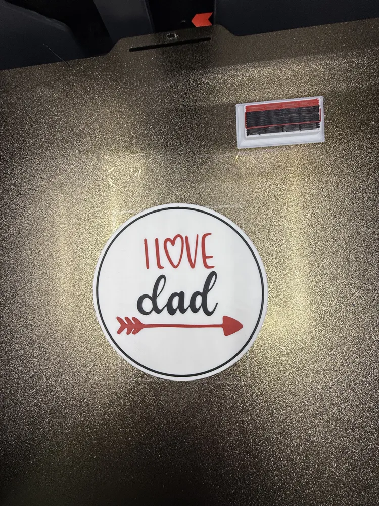 I LOVE DAD COASTER by 3Dprinting4fun MakerWorld: Download Free 3D Models