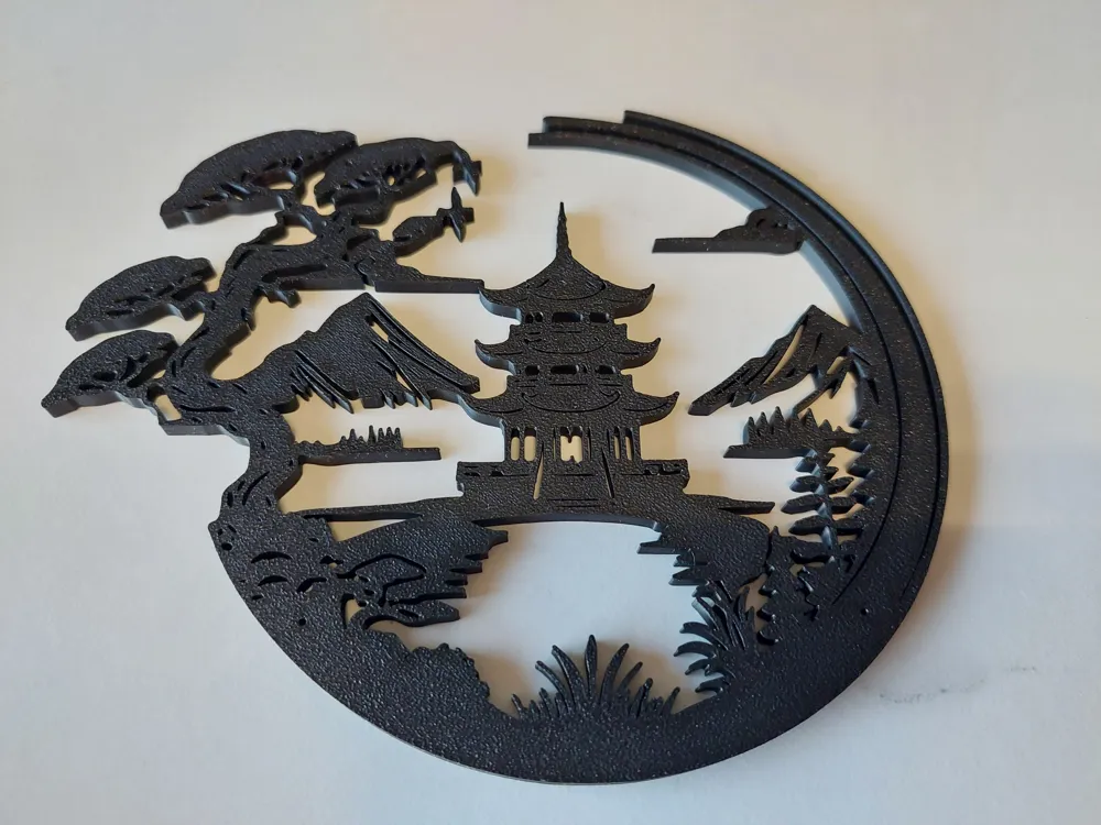 Japanese landscape wall art by jackplus MakerWorld: Download Free 3D Models